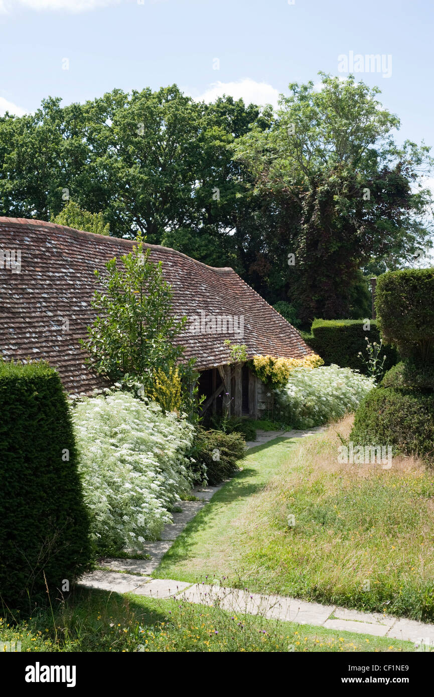 The gardens created by the gardener Christopher Lloyd at Great Dixter in Northiam, East Sussex ...