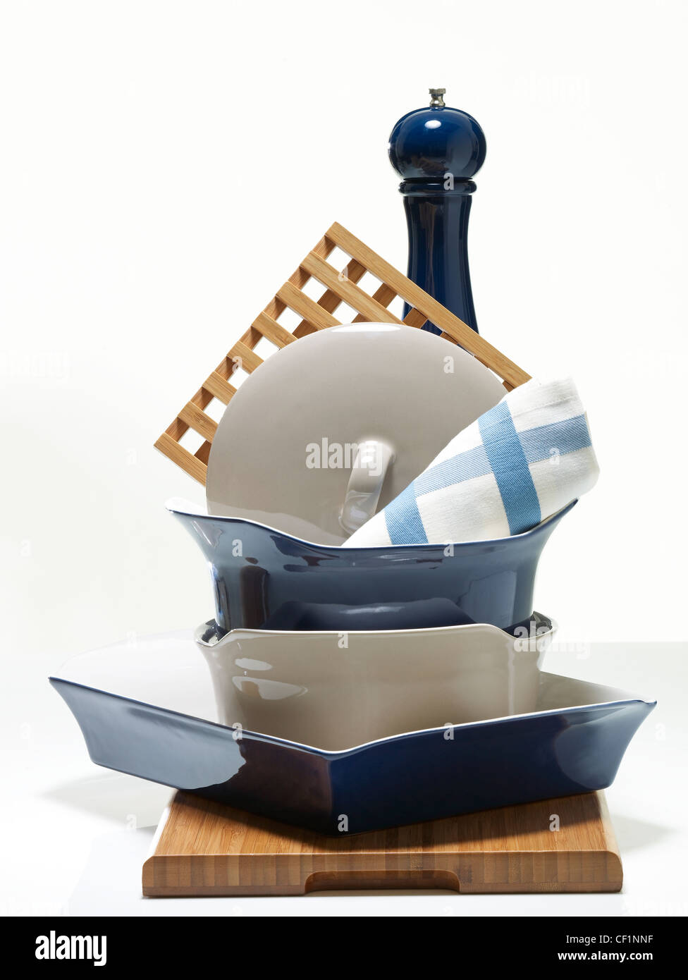 A still life shot of a a stack of kitchen utensils Stock Photo - Alamy