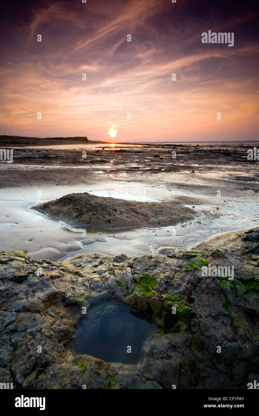 Sunset on the Naze. The Naze derives from Old English meaning ...