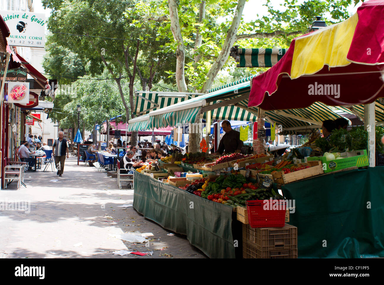 Outdoor Market on the streets of Marseille France Stock Photo - Alamy