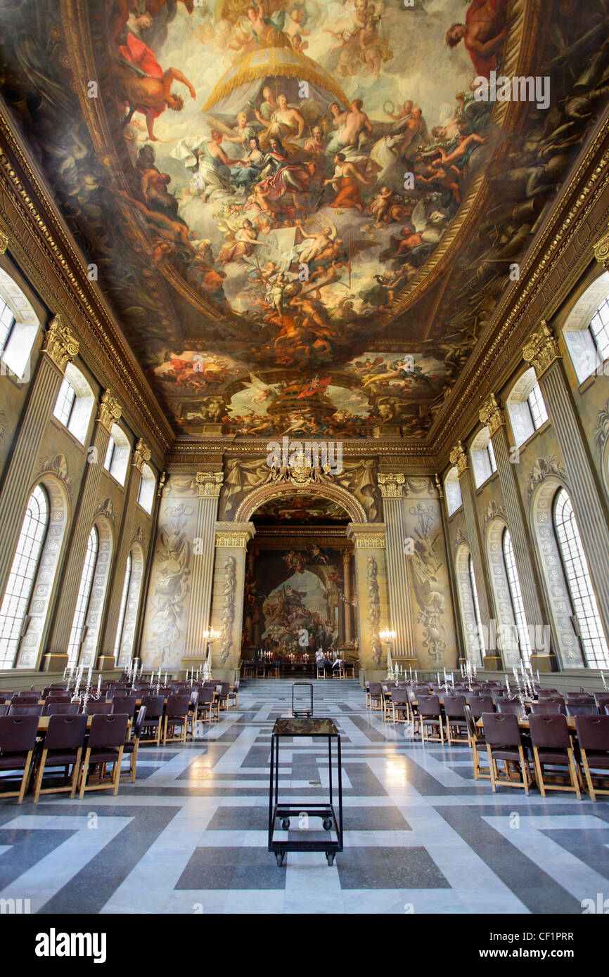 Interior of the Painted Hall at the Old Royal Naval College in ...