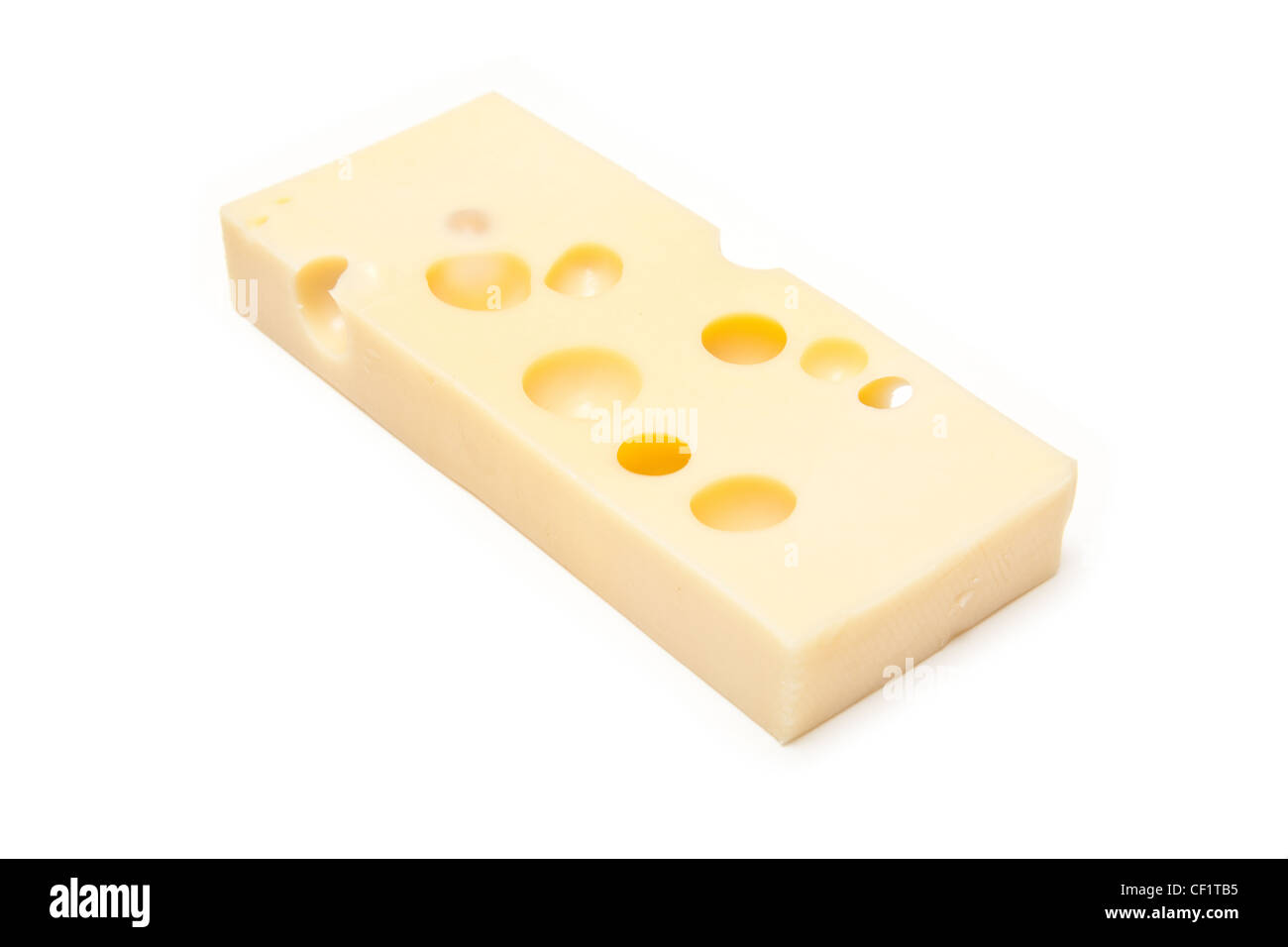 Emmental Swiss cheese isolated on a white studio background Stock Photo ...