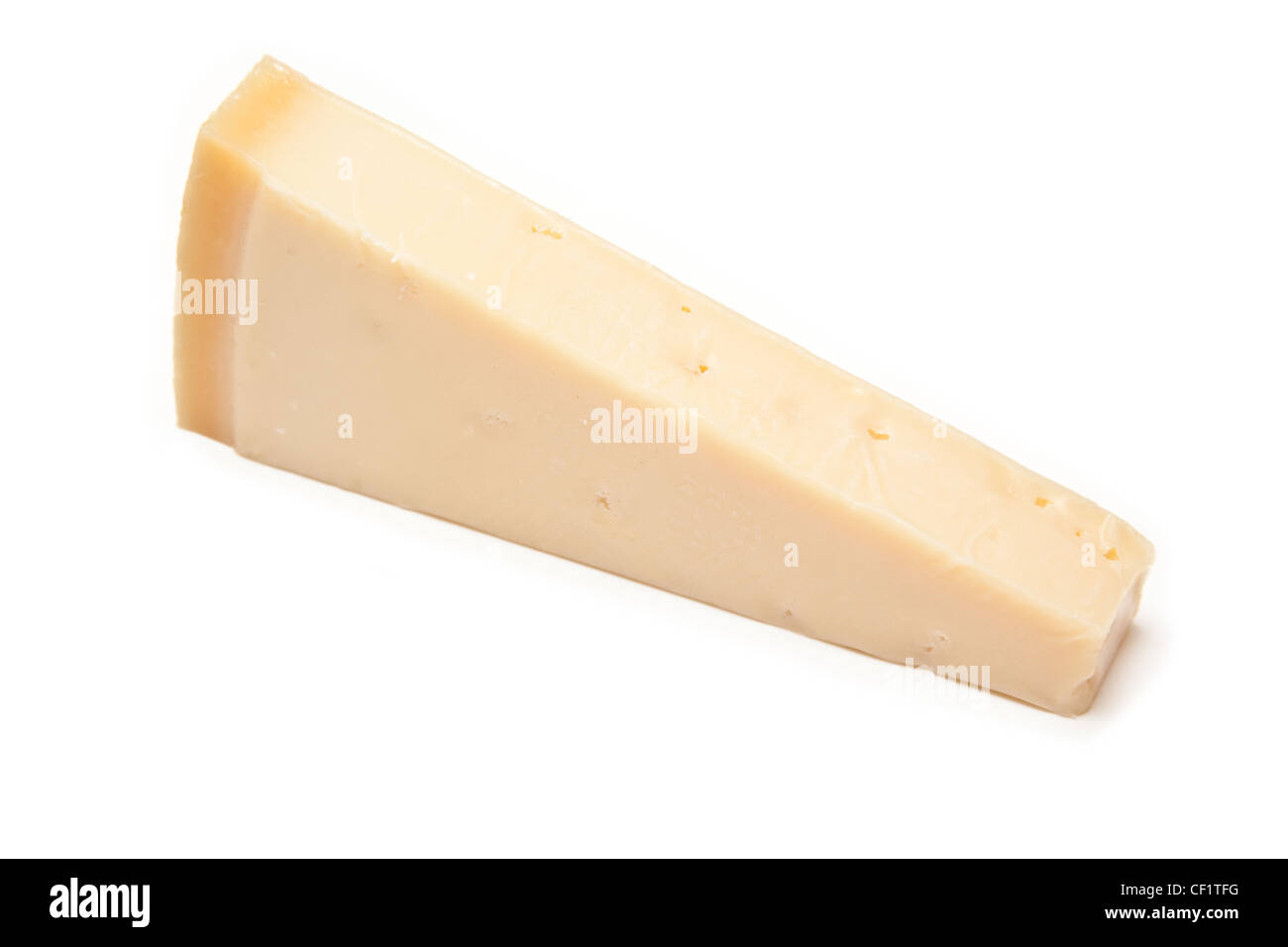 ITALIAN GRANA PADANO CHEESE ON A WHITE STUDIO BACKGROUND Stock Photo ...