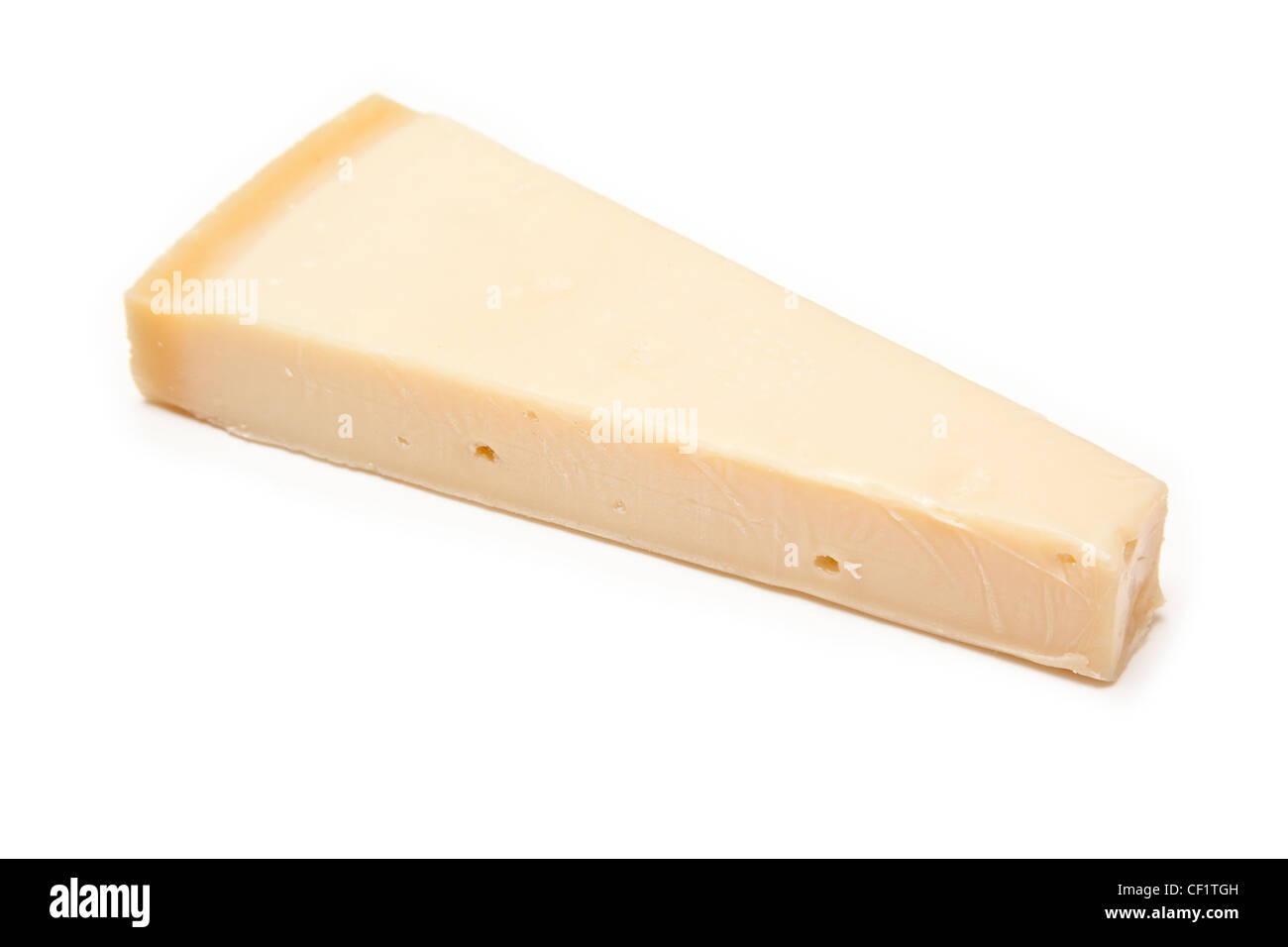 ITALIAN GRANA PADANO CHEESE ON A WHITE STUDIO BACKGROUND Stock Photo ...