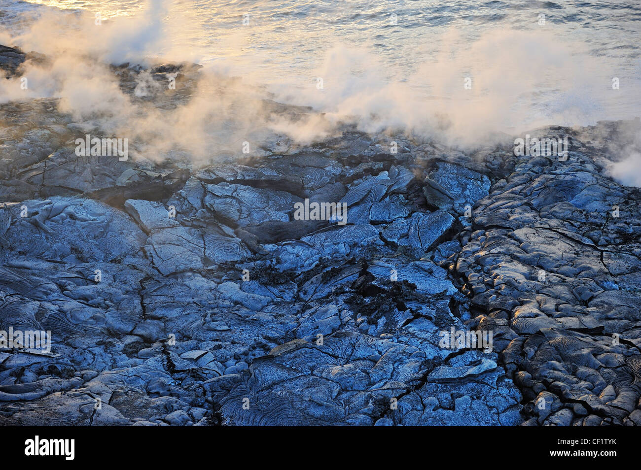 Cooled pahoehoe lava flow kilauea hi-res stock photography and images ...