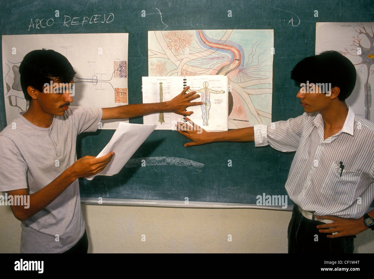 Mexican students, students, biology class, Guadalajara University ...