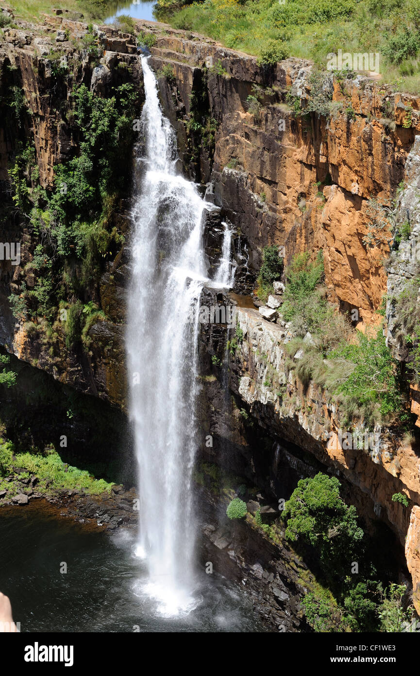 Berlin Falls waterfall over escarpment, lowveld, South Africa Stock ...