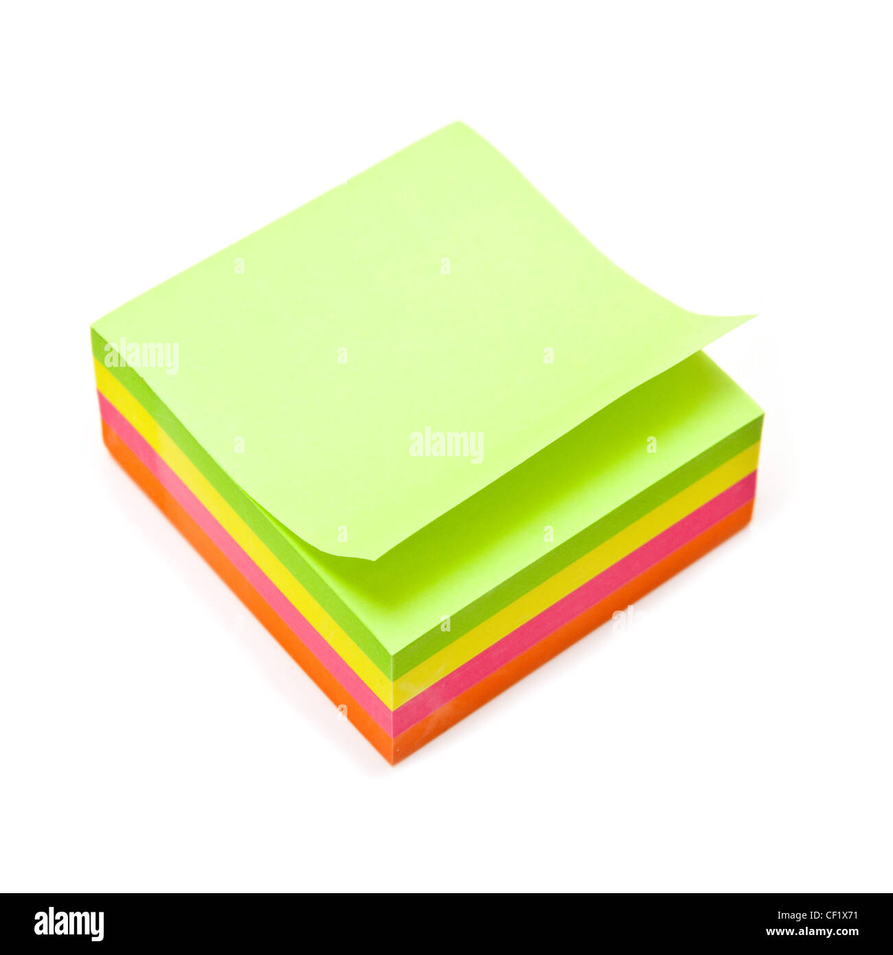 Paper sticky note pad isolated on a white studio background Stock Photo ...