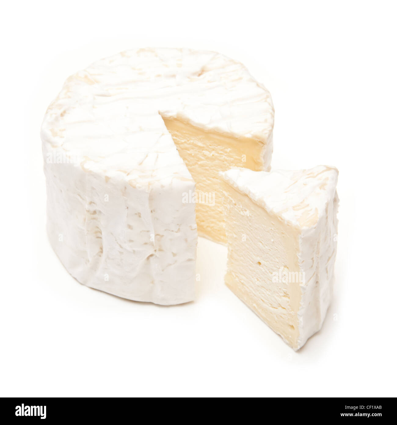 French Chaourice cheese isolated on a white studio background Stock ...