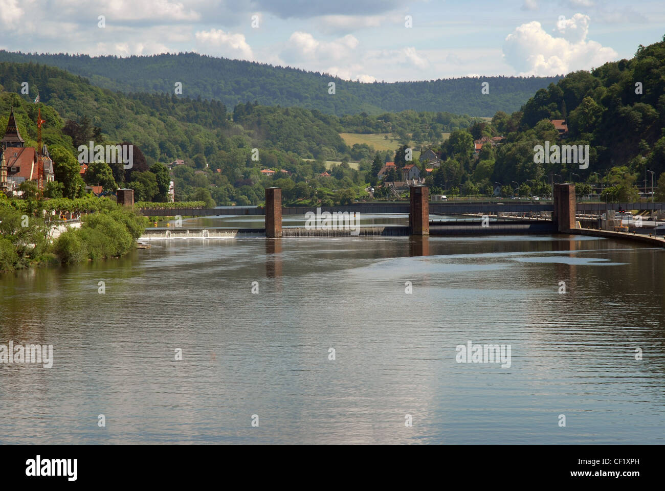 River Neckar Heidelberg Germany Stock Photo - Alamy