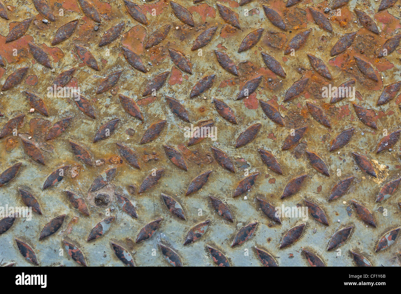 Old Metal diamond plate and rusty metal Stock Photo - Alamy