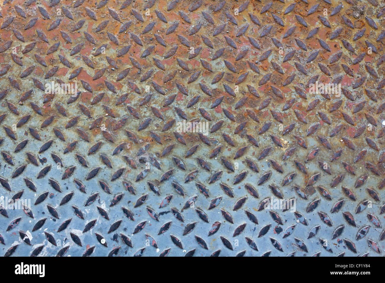 Old Metal diamond plate and rusty metal Stock Photo - Alamy