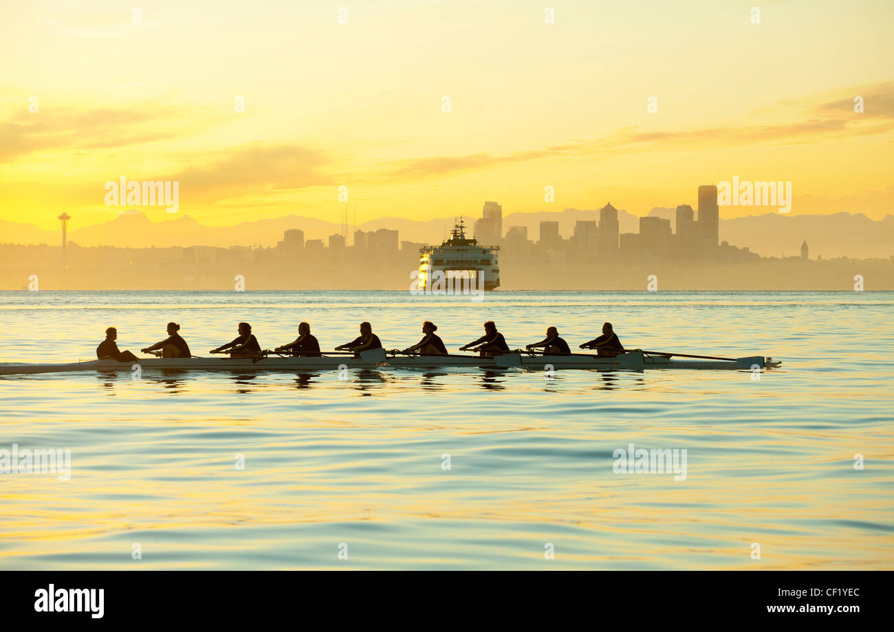 Rowing Teamwork Exercise Coordination High Resolution Stock Photography ...