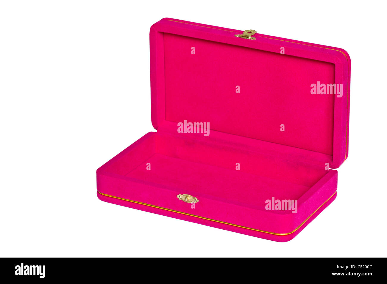 pink velvet box isolated on white background Stock Photo - Alamy