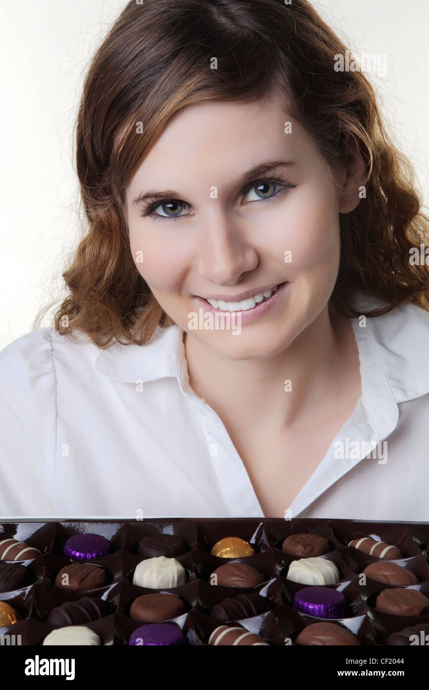 young woman with sweets Stock Photo - Alamy