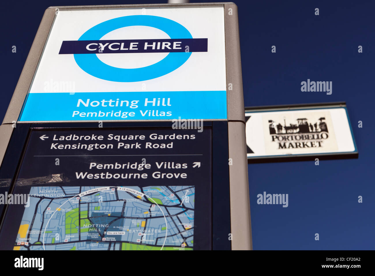London cycle hire portobello hi-res stock photography and images - Alamy