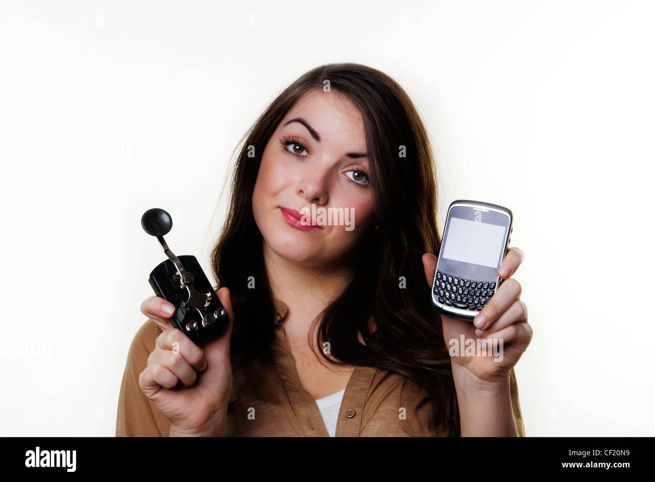 Morse key hand hi-res stock photography and images - Alamy