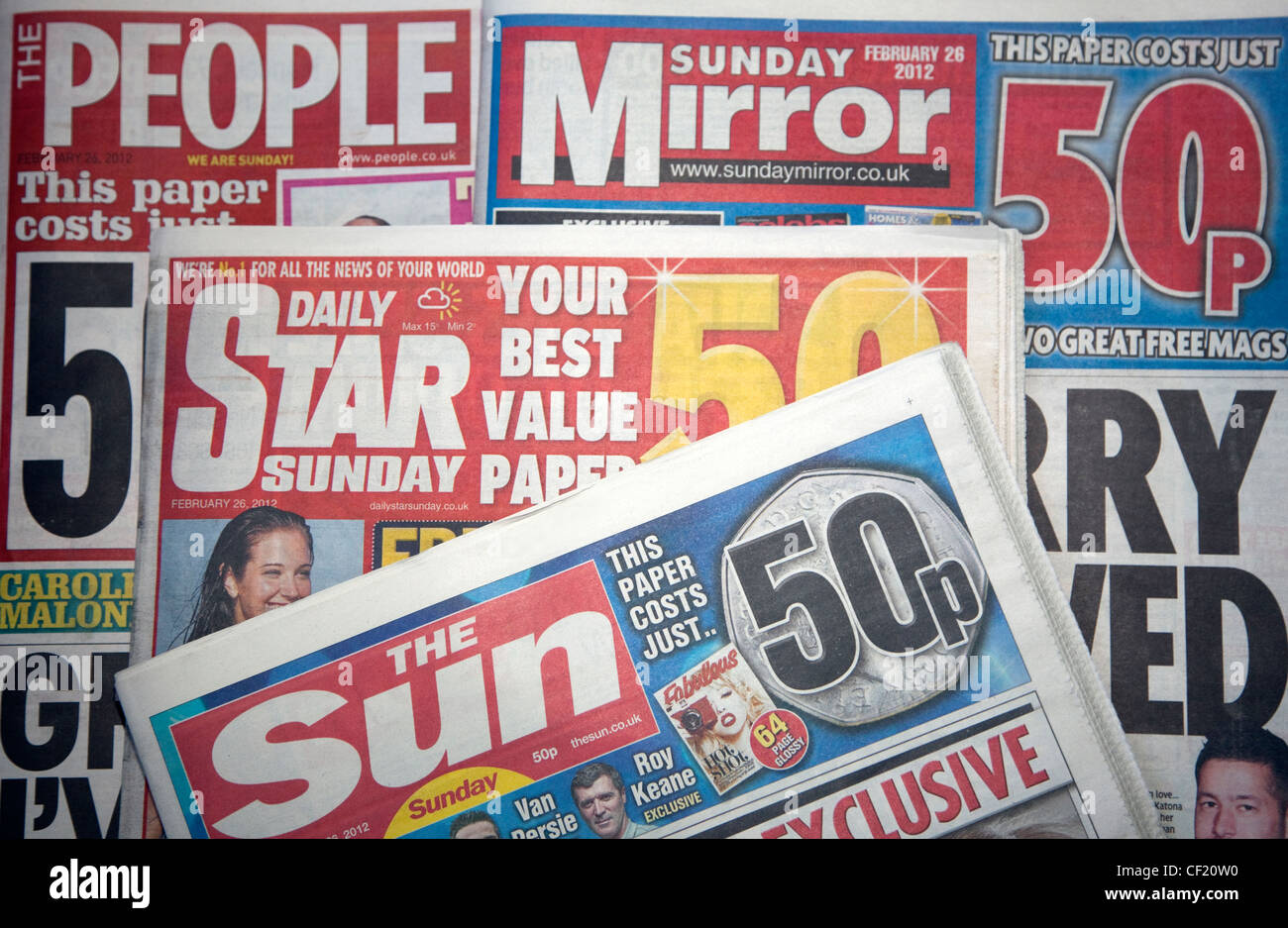 Launch of The Sun on Sunday, London - with its rival tabloid titles ...