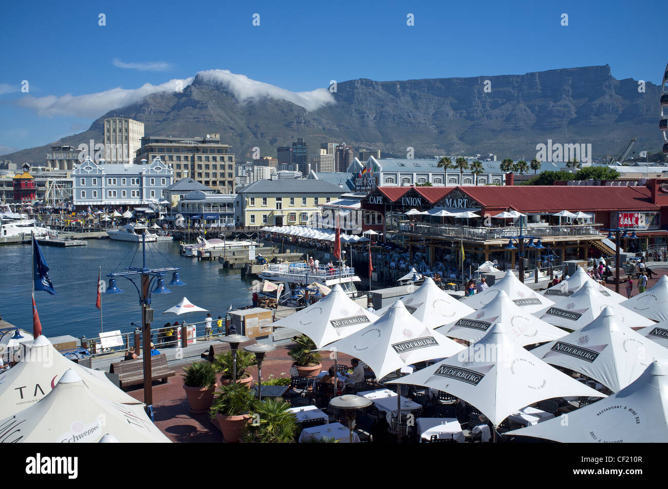 The V&A Waterfront complex with Table Mountain backdrop Cape Town South ...