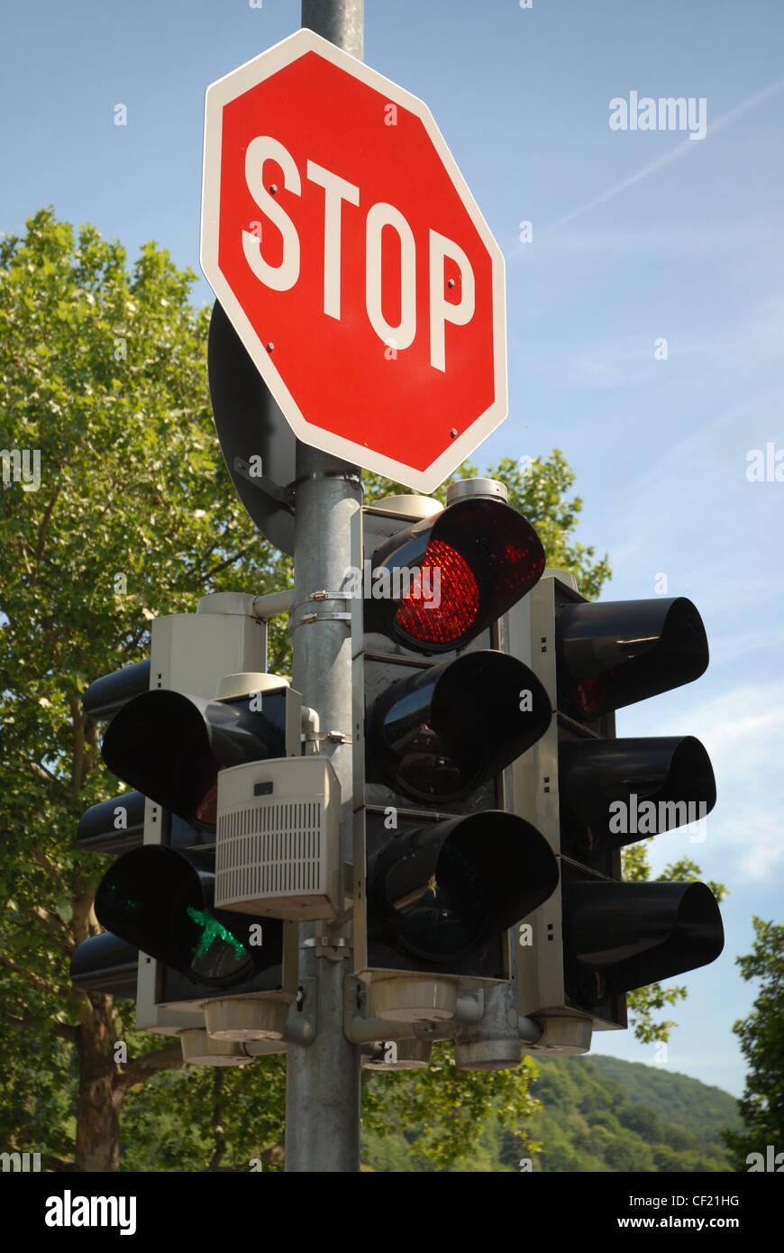 Stop sign, Heidelberg, Germany Stock Photo - Alamy