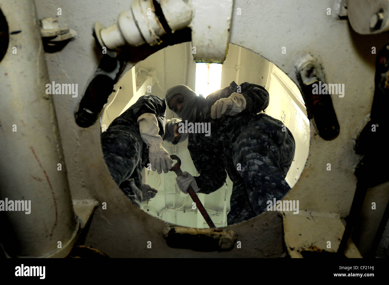 BREMERTON, Wash. (Feb. 27, 2012) – Sailors aboard the aircraft carrier ...