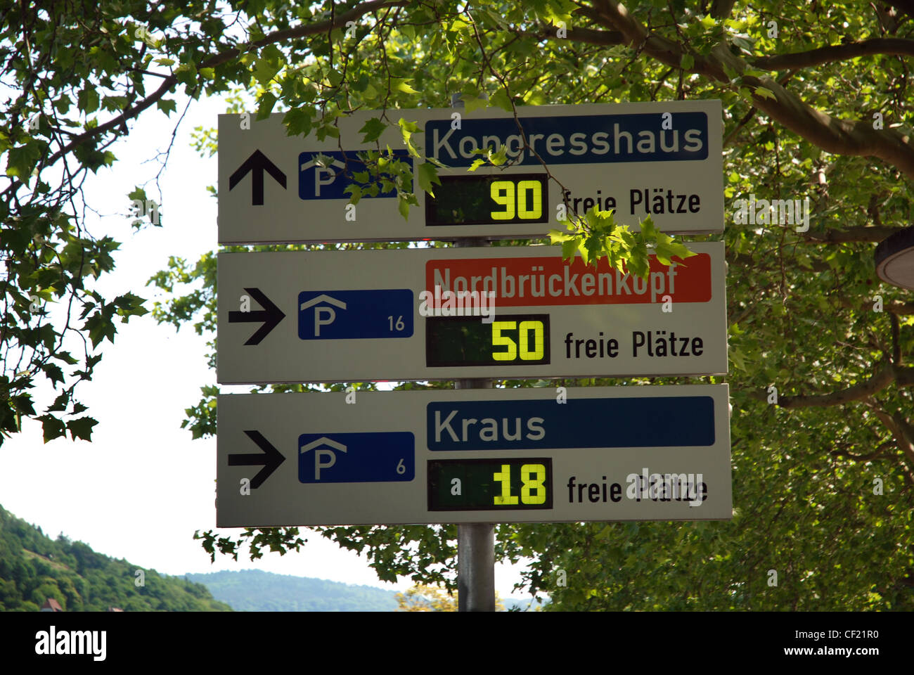 Parking sign, Heidelberg, Germany Stock Photo - Alamy