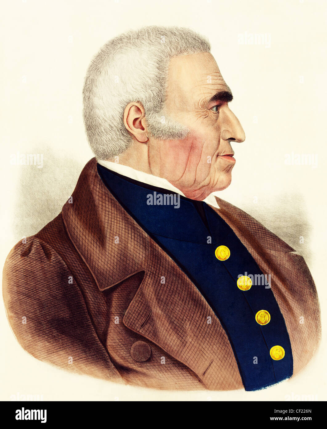 Vintage portrait of Zachary Taylor (1784 - 1850) - the 12th US ...