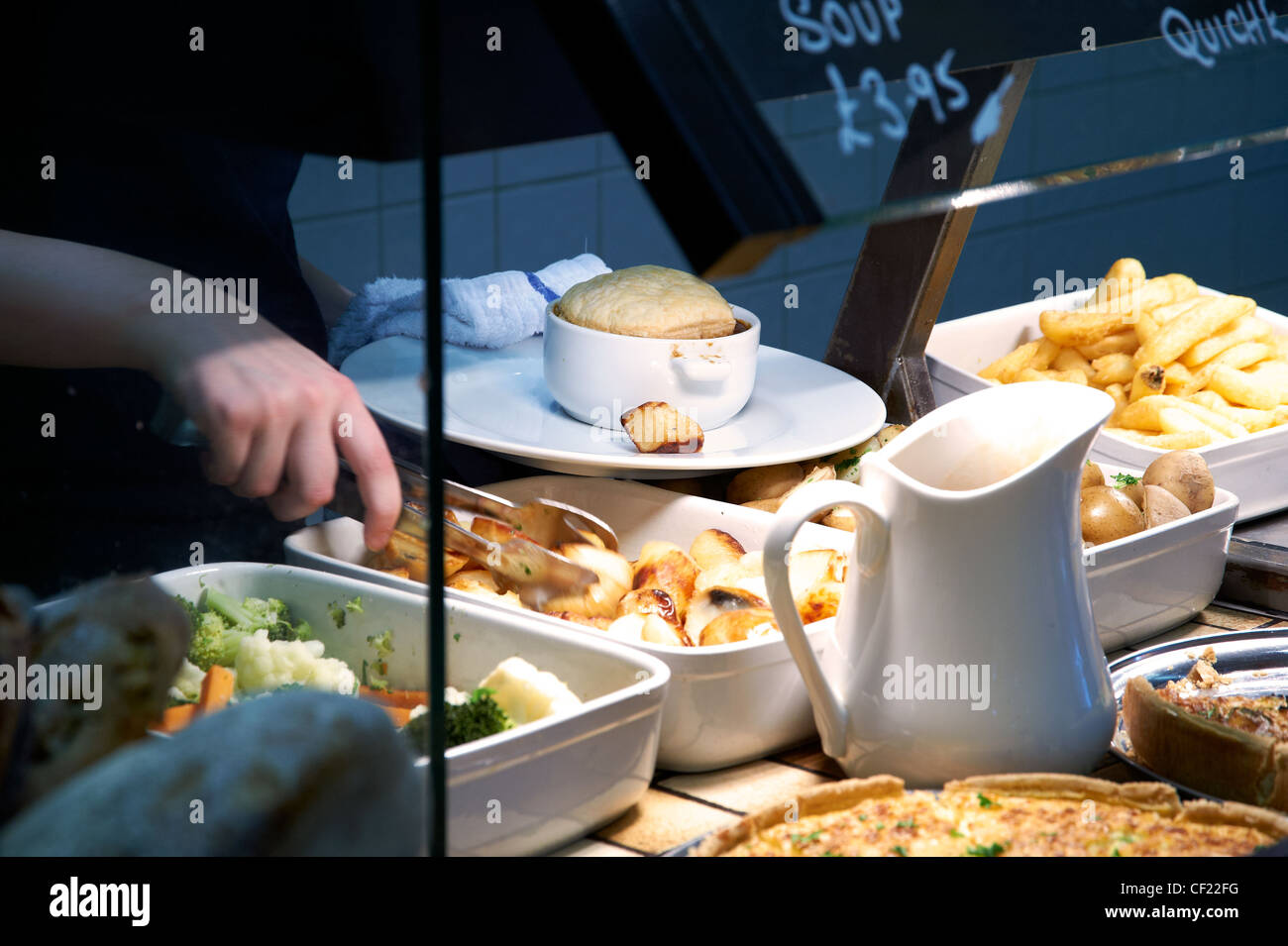 Hot food servery showing range hi-res stock photography and images - Alamy