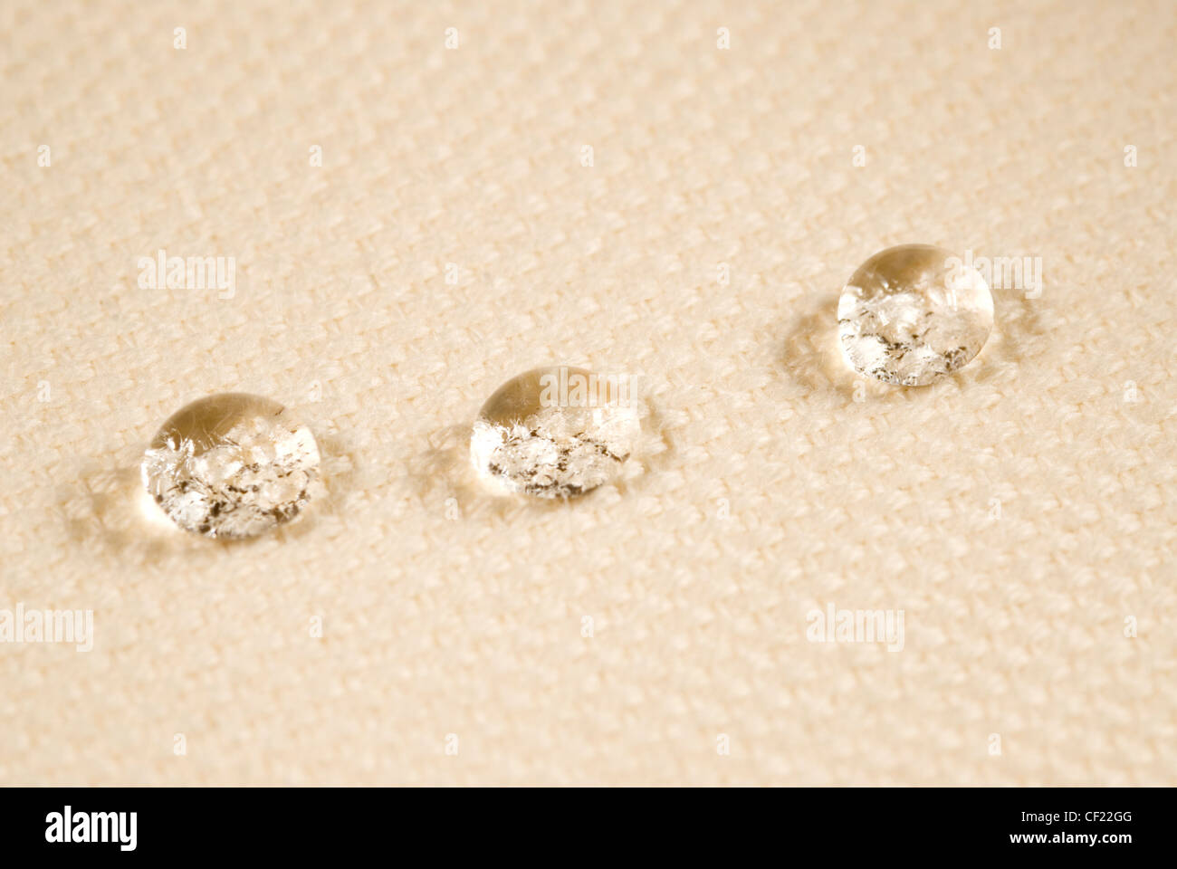 Water drops and fabric hi-res stock photography and images - Alamy