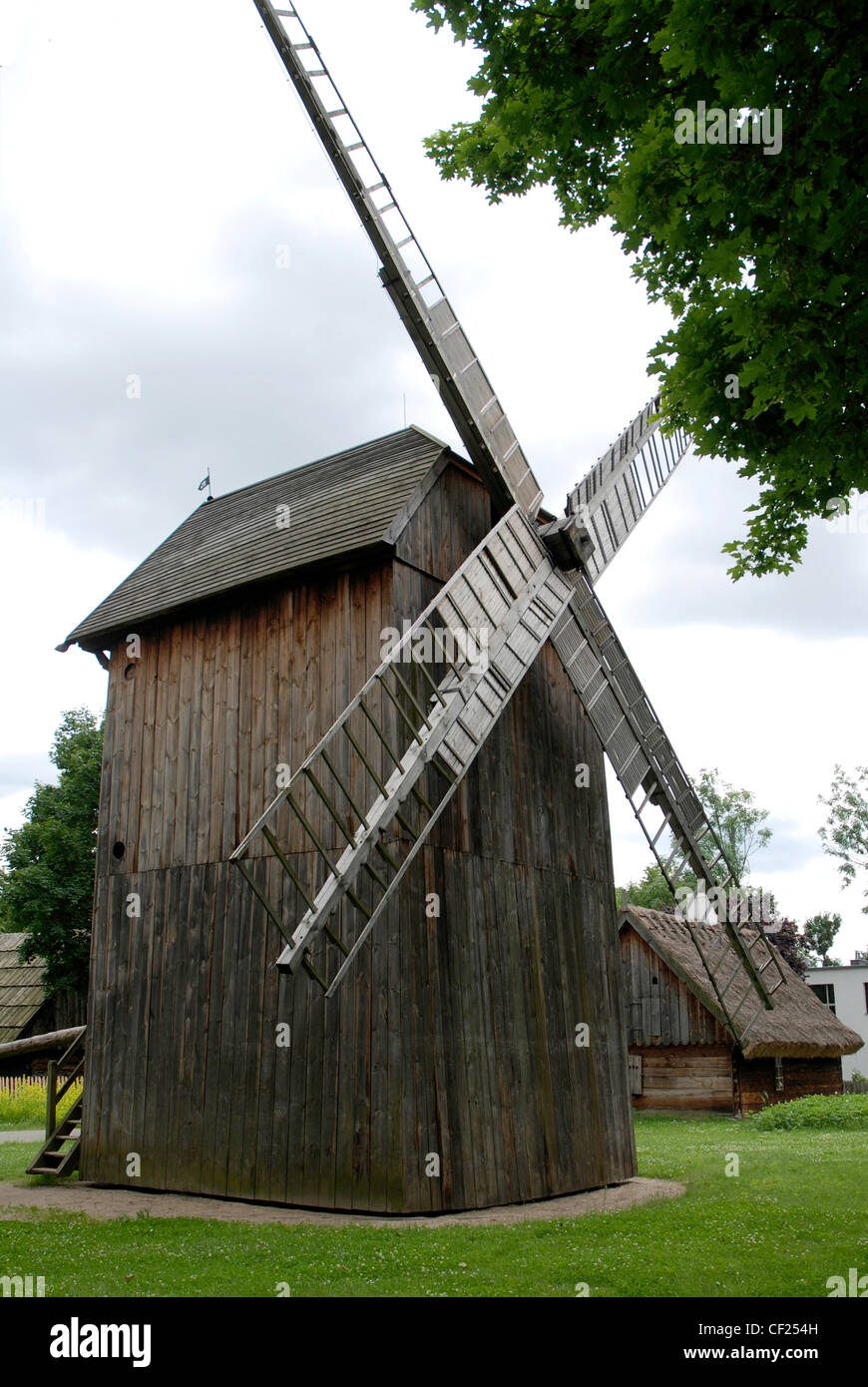 Wind mill at the Farmhouse museum of Torun - Muzeum Etnograficzne Stock ...
