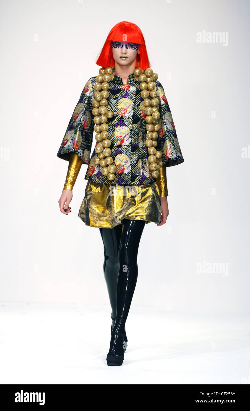 Manish Arora London Ready to Wear Autumn Winter Model wearing bright ...