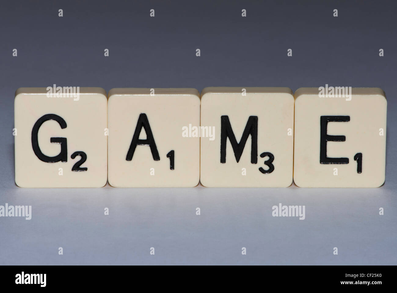 Letters spelling the word game Stock Photo - Alamy