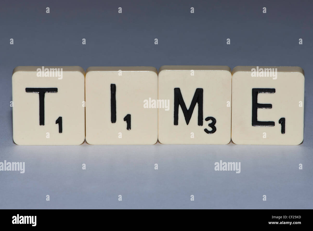 Time letters word spell hi-res stock photography and images - Alamy