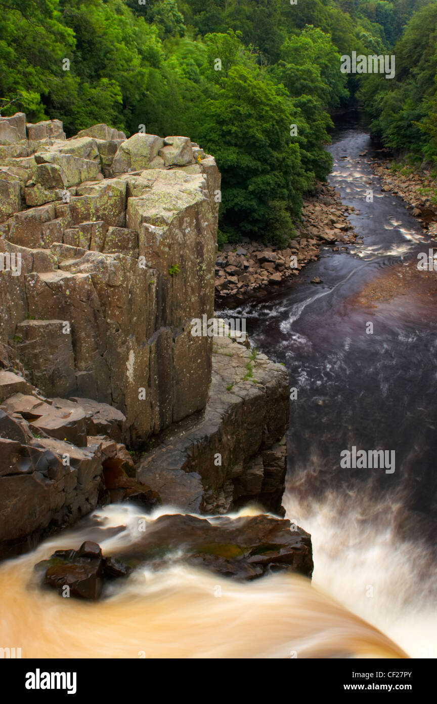 The River Tees cascades down the High Force waterfall Stock Photo - Alamy