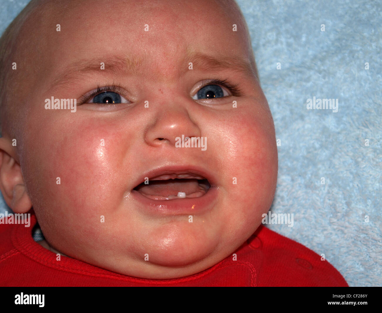 Male baby crying Stock Photo - Alamy