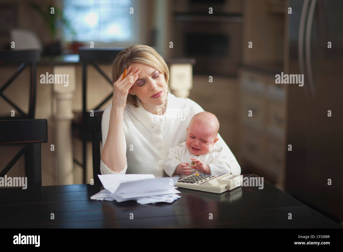 Overwhelmed mother children hi-res stock photography and images - Alamy