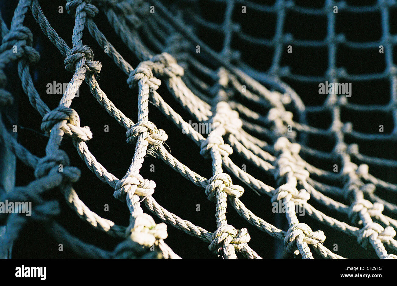 Close up of a section of cargo netting Stock Photo - Alamy