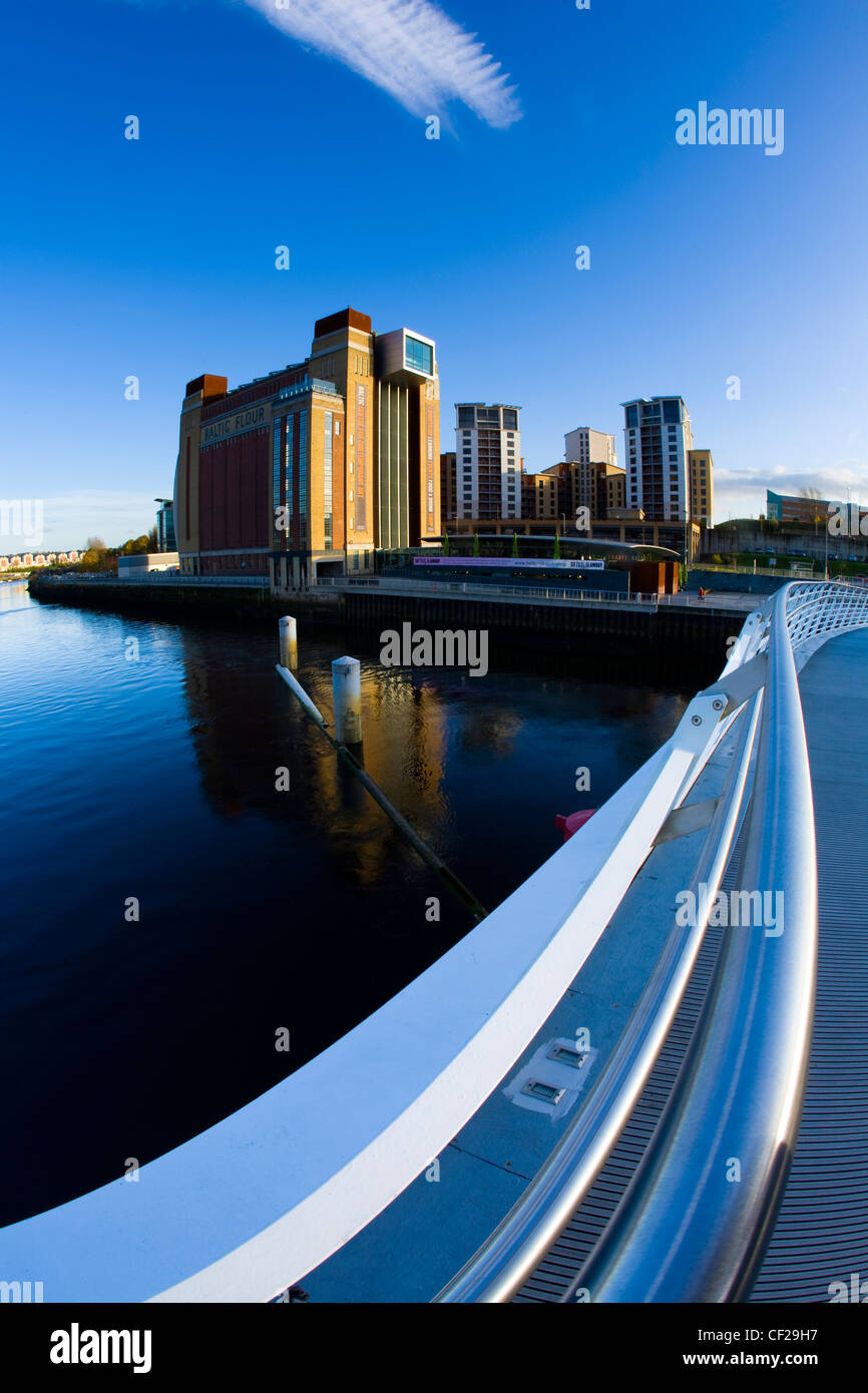 The Baltic Gallery in Gateshead viewed from the Millennium Bridge on ...