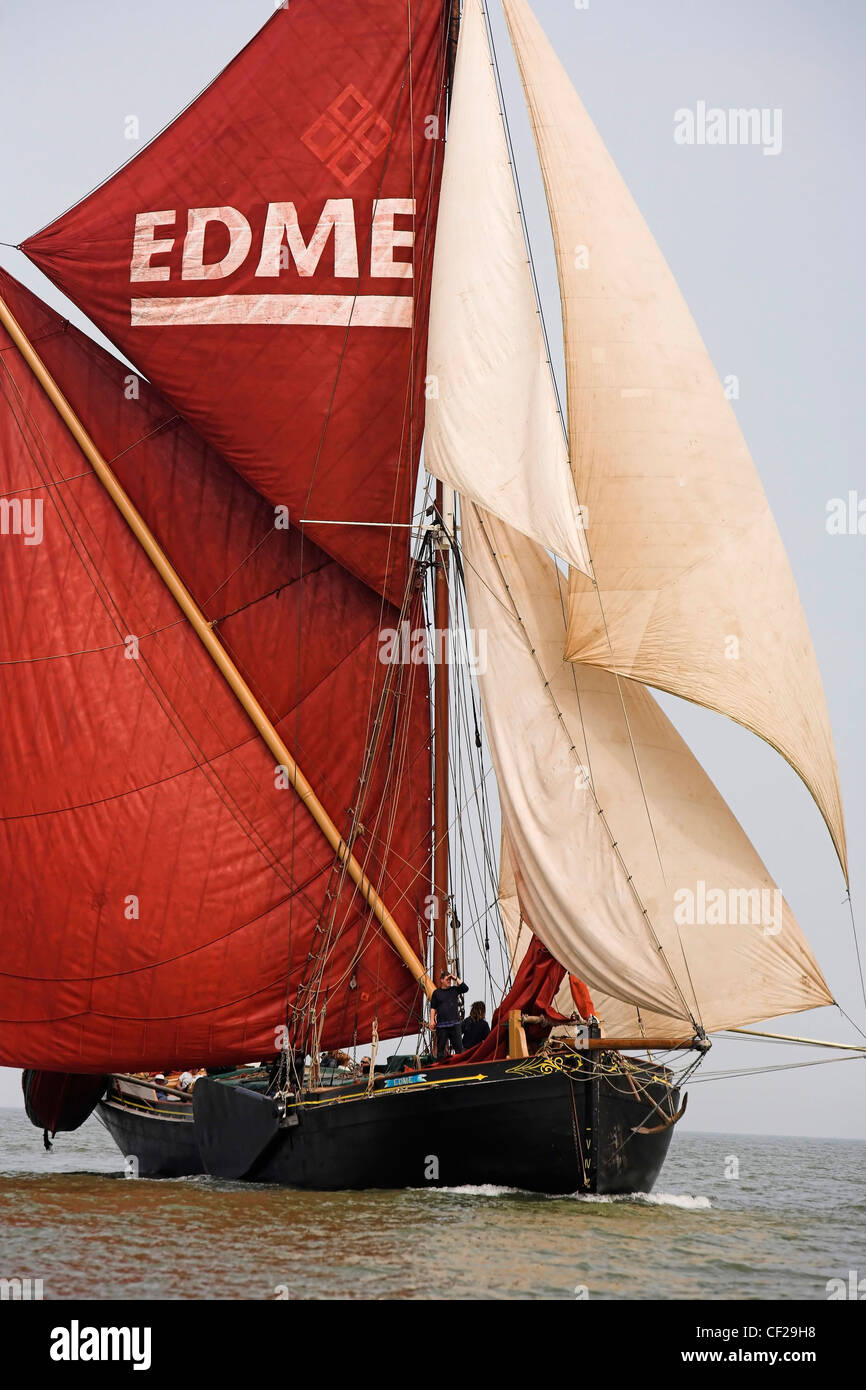 A traditional Thames sailing barge on the River Medway Stock Photo - Alamy