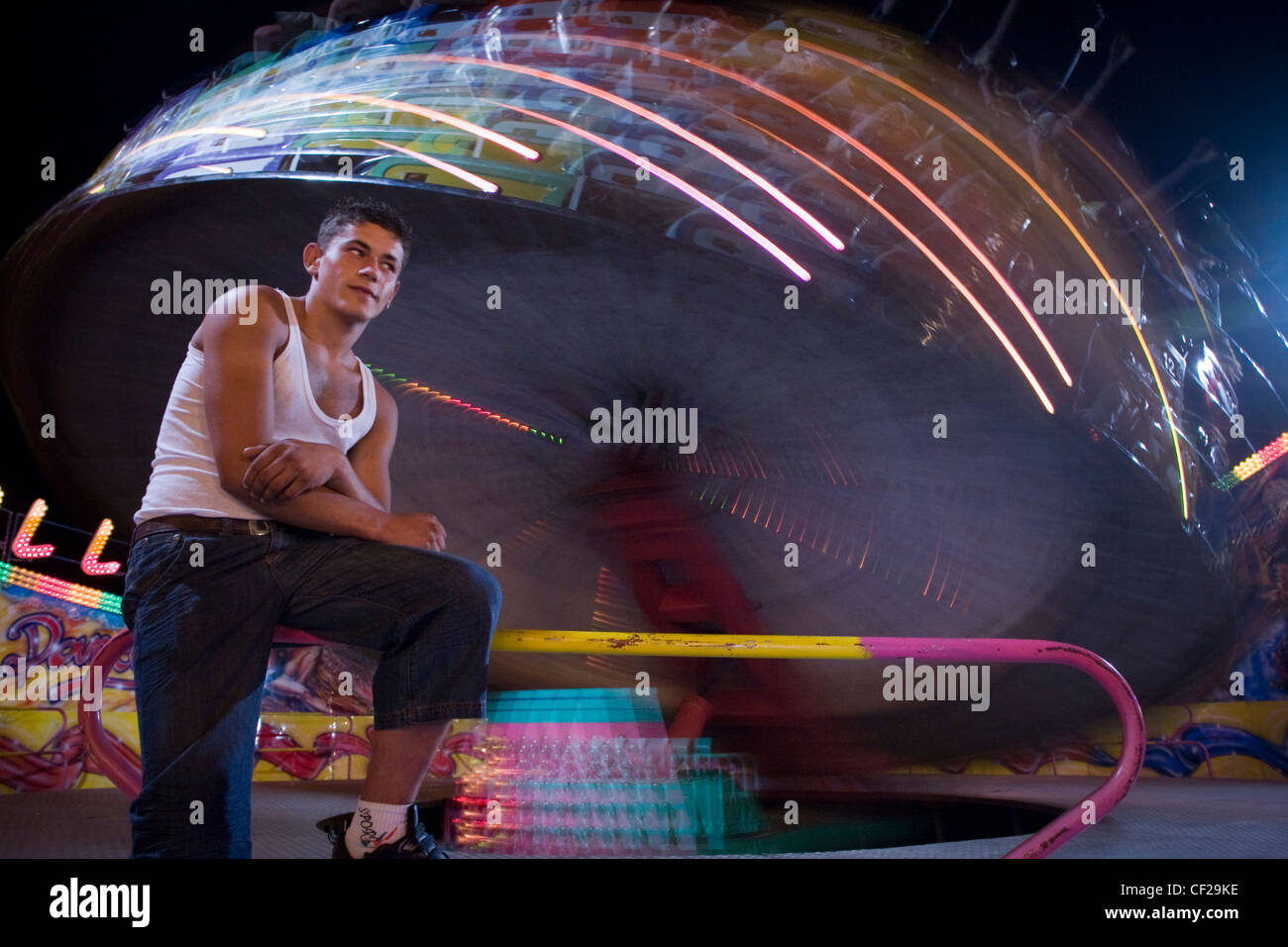 Amusement park worker hi-res stock photography and images - Alamy