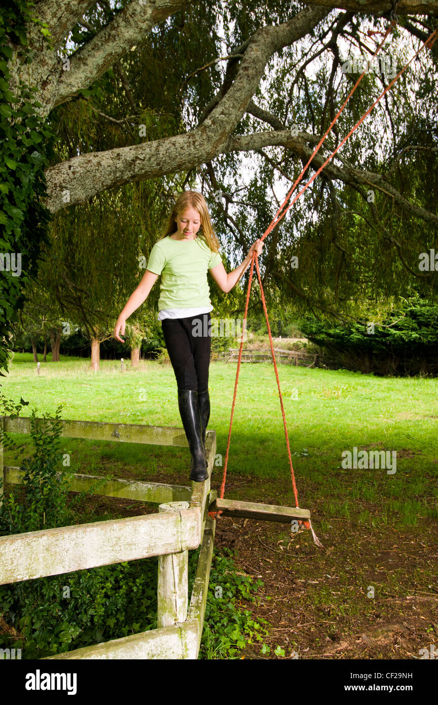 Child Blond Girl Riding Balance High Resolution Stock Photography and ...