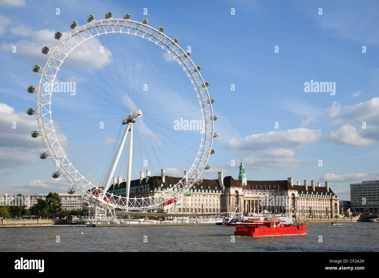 Sights attractions the london eye millennium wheel across river hi-res ...