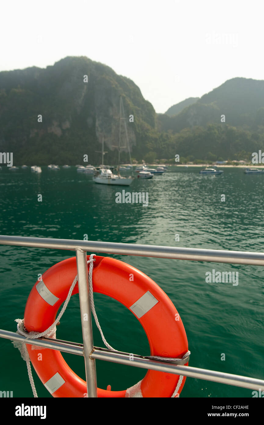 Lifesaver On Boat; Phuket Thailand Stock Photo - Alamy