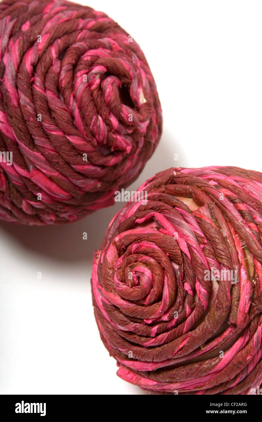 Baubles made from string Stock Photo - Alamy