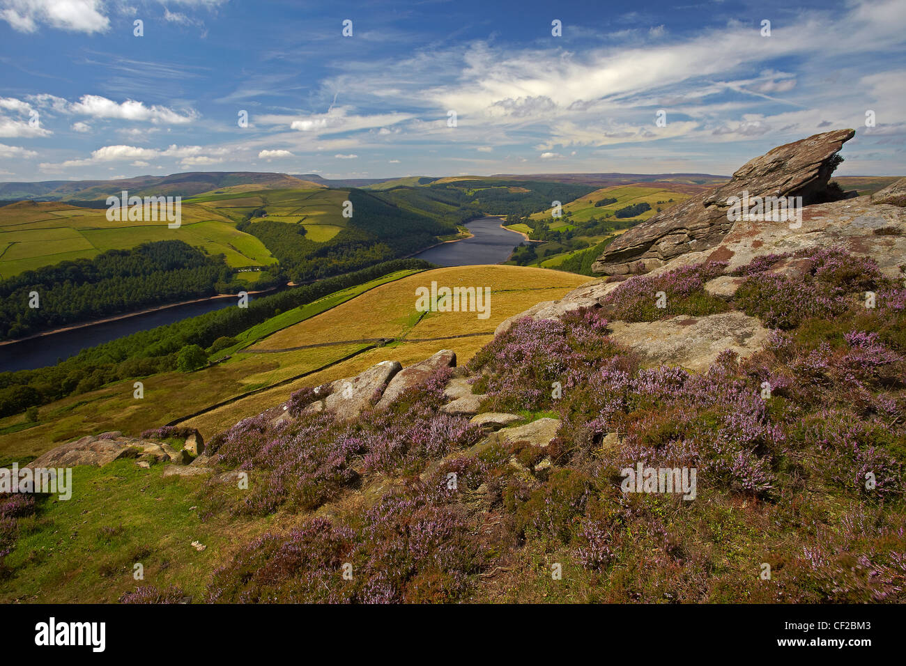 A view towards Ladybower Reservoir in the Upper Derwent Valley from ...