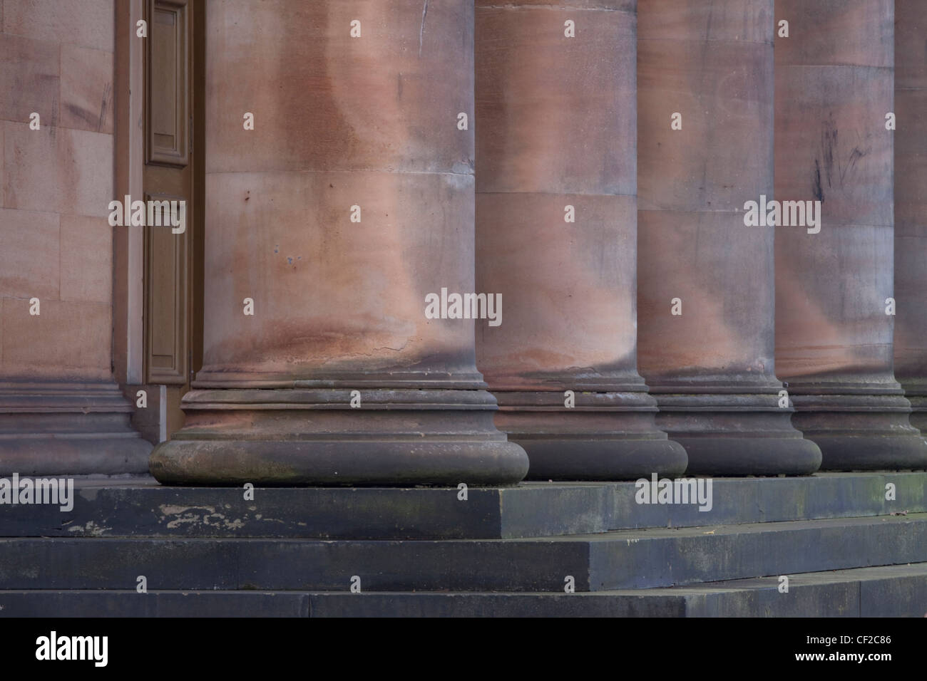 Detail view of the grand pillars belonging to the National Gallery of ...