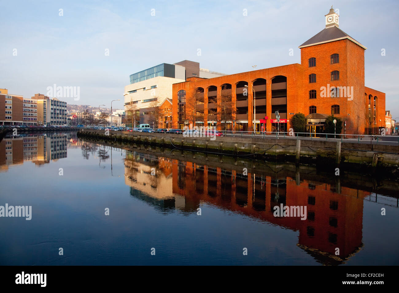Buildings Along The River Lee; Cork City County Cork Ireland Stock ...