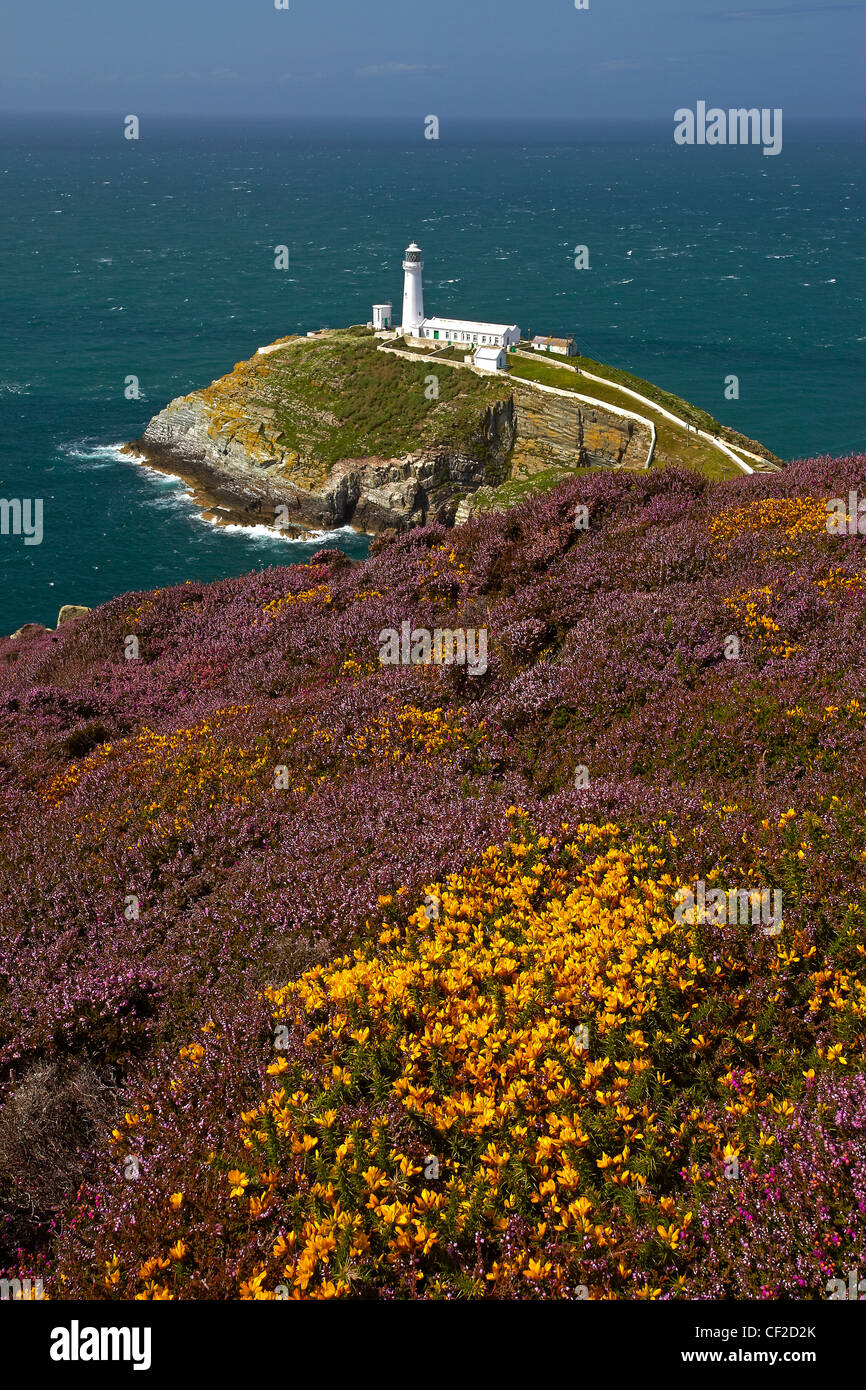 South Stack lighthouse on the north west coast of Anglesey guarding the ...