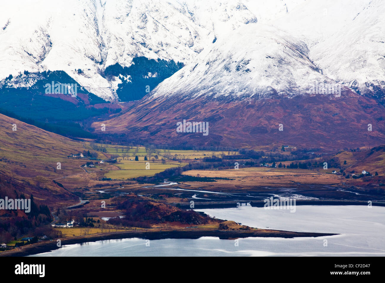Loch Duich near Shiel Bridge viewed from Druim Sgurr nan Cabar Stock ...