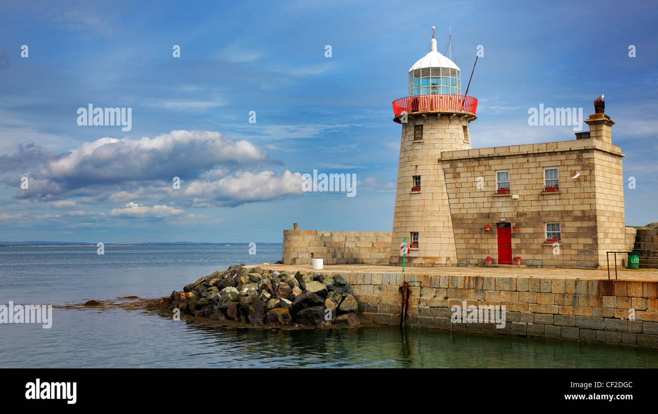 Panorama of Howth lighthouse in county Dublin, Ireland. The lighthouse ...